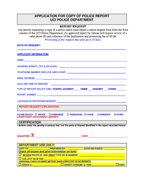 Fillable Online police uci Request form - UCI Police Department ...