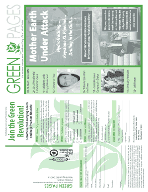 Green Pages - The Green Party Of The United States - Fill and Sign ...