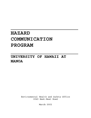 Fillable Online Hazard Communication Program Fax Email Print - pdfFiller