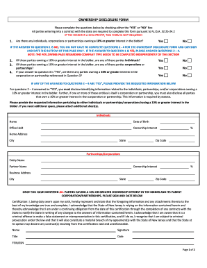 Fillable Online rowan OWNERSHIP DISCLOSURE FORM Fax Email Print - pdfFiller