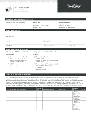 Fillable Online IRA Account Forms Fax Email Print - pdfFiller
