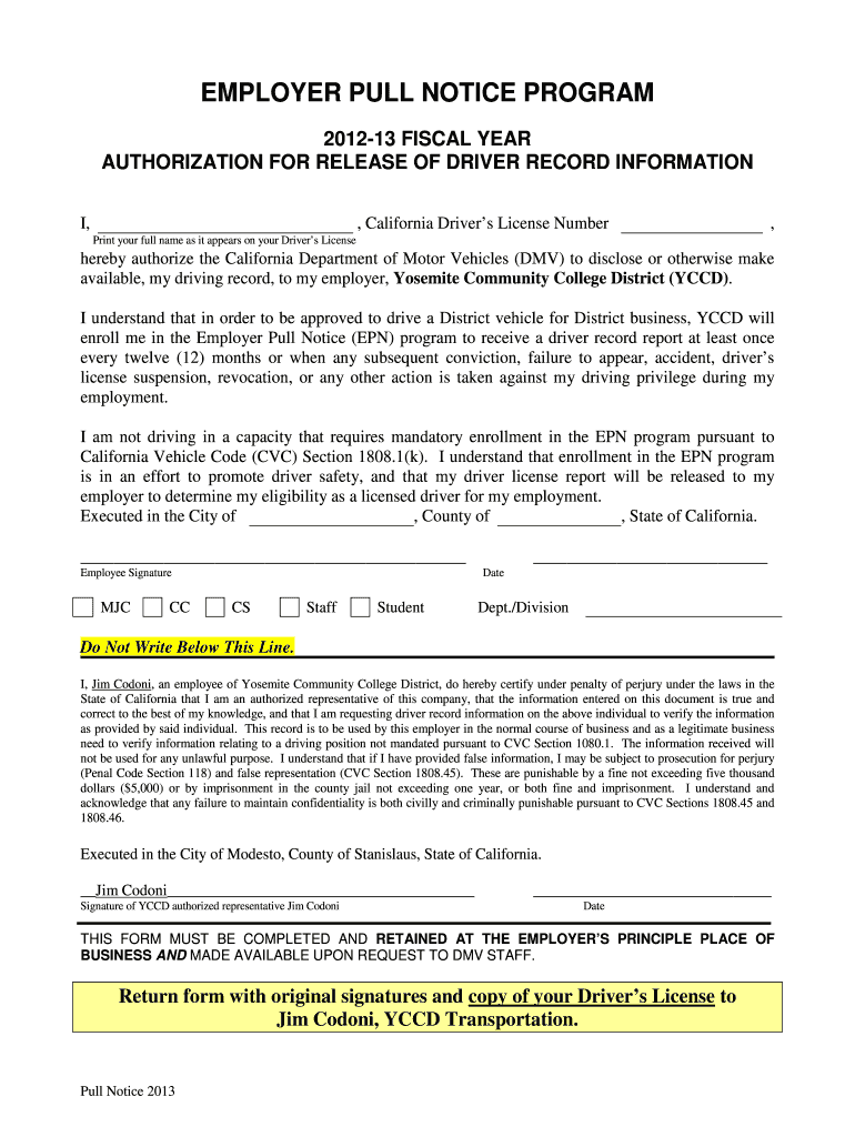 Fillable Online Authorization for Release of Driver Record Information ...
