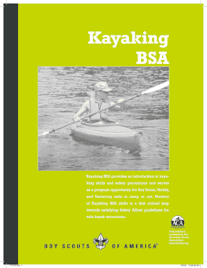 Fillable Online scouting Kayaking BSA - Boy Scouts of America ...