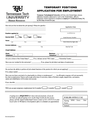 Fillable Online tntech Application Process - Tennessee Tech University ...