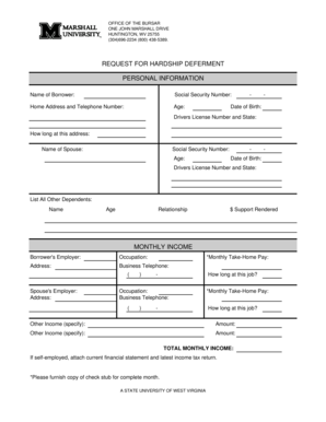 Fillable Online marshall WEB FORMS - Marshall University - marshall Fax ...