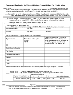 Fillable Online communityhousingnetwork Identification card request ...