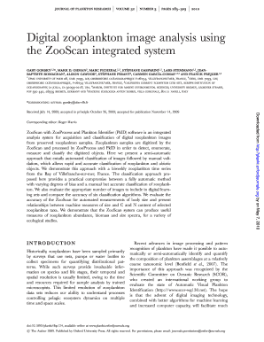 Fillable Online Digital zooplankton image analysis using the ZooScan ... - Hydroptic Fax Email ...