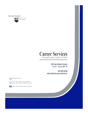 Fillable Online altoona psu Career Services - Penn State Altoona - Penn ...