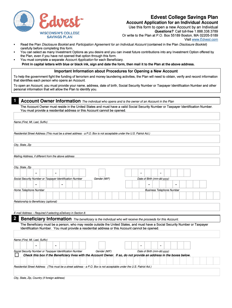 Fillable Online Account Application for an Individual Account Fax Email ...