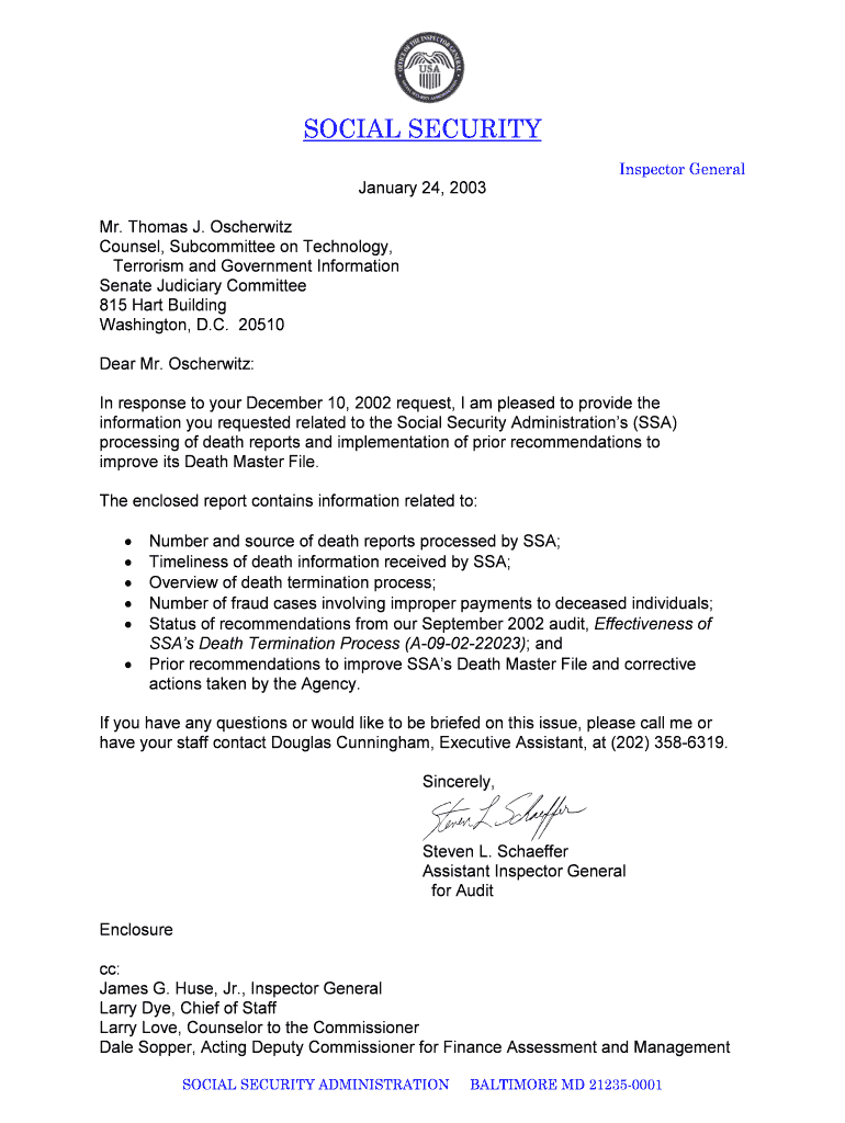 Fillable Online The Social Security Administration’s Efforts to Process ...