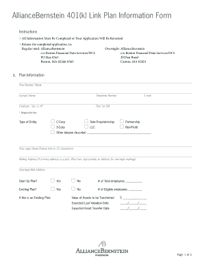 Fillable Online alliancebernstein 401k Fax Email Print - pdfFiller