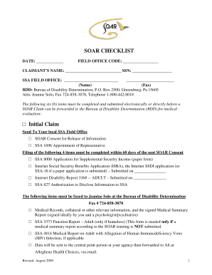 Fillable Online Social Security Administration (SSA) and Fax Email ...