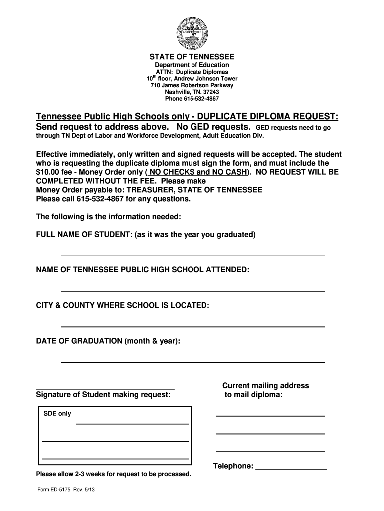 How To Get A Copy Of Your High School Diploma Online Fill Out Sign