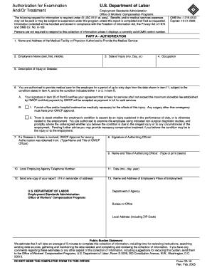 Fillable Online apwu Form CA-16 - Authorization for Examination ...