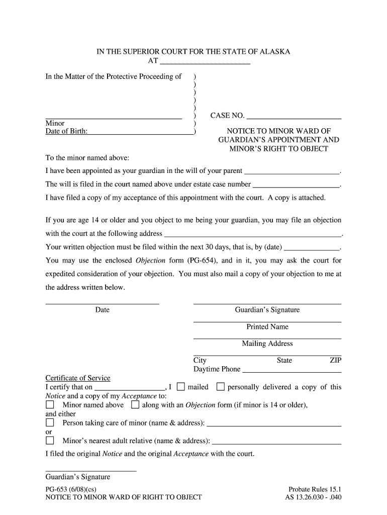 PG-653 - Alaska Court Records - State of Alaska: Fill out & sign online ...