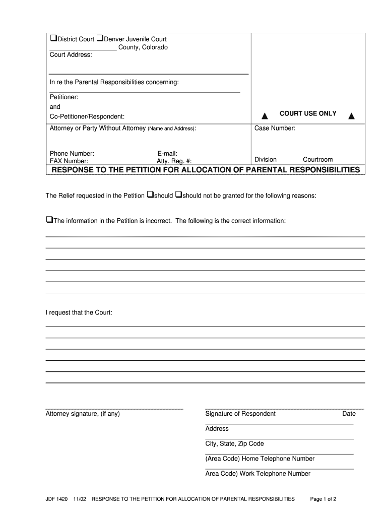 Fillable Online courts state co I request that the Court: - courts ...