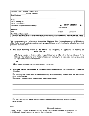 CO JDF 1417 2013-2025 - Complete Legal Document Online