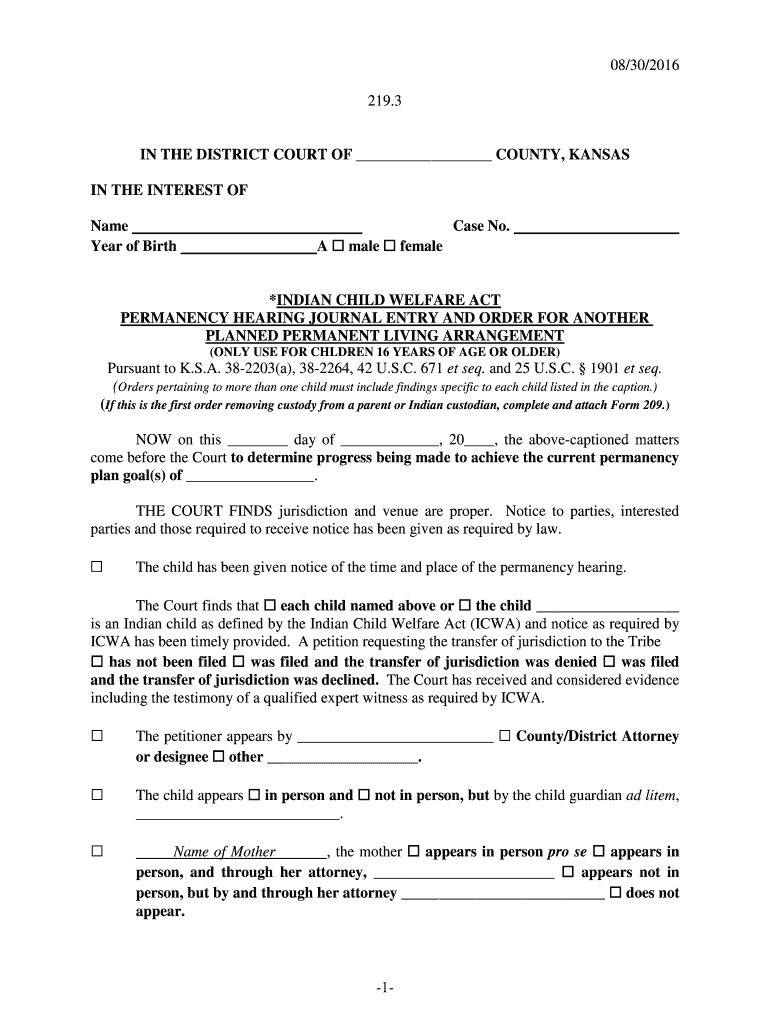 08 30 2016 -1- 219 3 IN THE DISTRICT COURT OF - kansasjudicialcouncil ...
