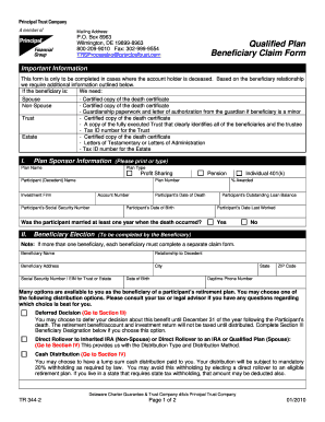 Principal Beneficiary Form - Fill Online, Printable, Fillable, Blank ...