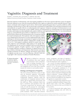 Fillable Online aafp Vaginitis: Diagnosis and Treatment Fax Email Print ...
