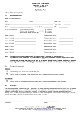 Fillable Online www3 ntu edu Ntu class of 1985 20th anniversary ...