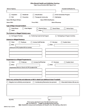 Fillable Online Ohio Mental Health and Addiction Services Major Fax ...