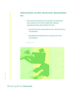 Fillable Online Information on the electronic declaration for -... Fax ...