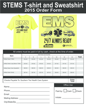 Fillable Online 2015 Order Form EMS - WREMAC Fax Email Print - pdfFiller