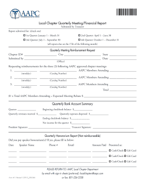 Fillable Online Quarterly Bank Account Summary - AAPC Fax Email Print ...