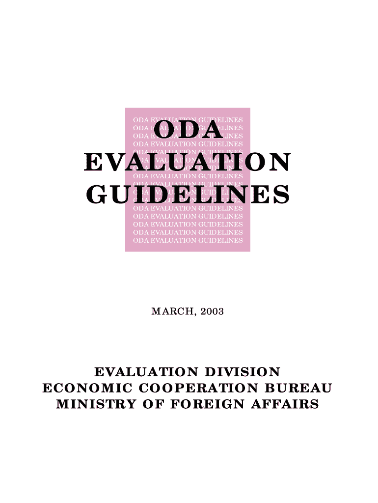 Fillable Online ODA EVALUATION GUIDELINES Fax Email Print - pdfFiller
