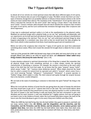 Fillable Online The 7 Types of Evil Spirits Fax Email Print - pdfFiller