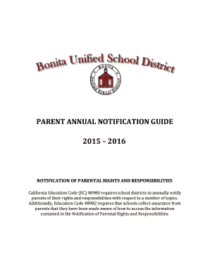 Fillable Online PARENT ANNUAL NOTIFICATION GUIDE Fax Email Print ...