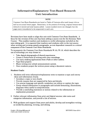 Fillable Online pps k12 or Informative/Explanatory: Text-Based Research ...