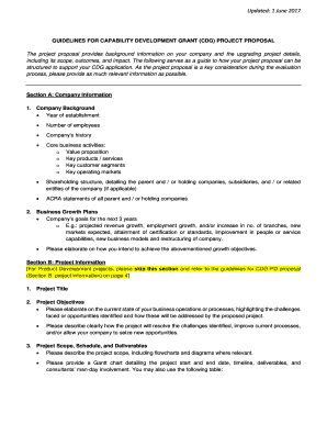 Fillable Online GUIDELINES FOR CAPABILITY DEVELOPMENT GRANT (CDG) PROJECT PROPOSAL Fax Email ...