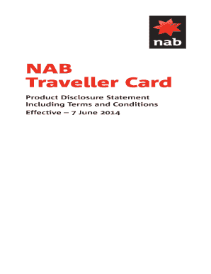 Fillable Online NAB Traveller Card Fax Email Print - pdfFiller