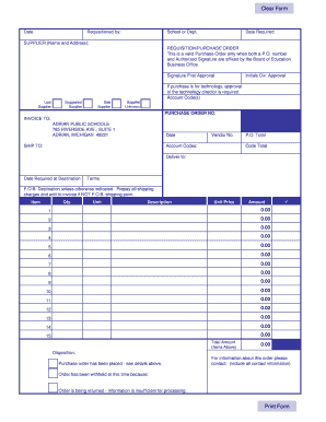 Fillable Online PO Requisition Form.xls Fax Email Print - pdfFiller