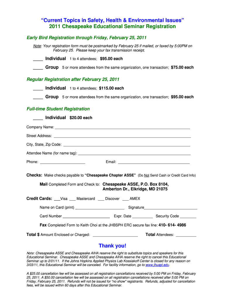 Fillable Online jhsph of the American Society of Safety Engineers Fax Email Print - pdfFiller