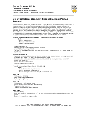 Fillable Online orthodoc aaos Ulnar Collateral Ligament Reconstruction ...