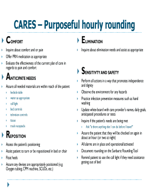 Fillable Online CARES Purposeful hourly rounding Fax Email Print ...