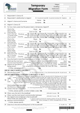 Fillable Online Temporary Migration Form - Agincourt Fax Email Print ...