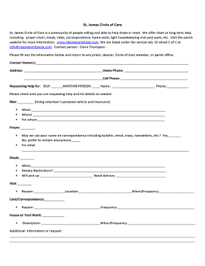Fillable Online St James COC Request Form with Summary Fax Email Print ...