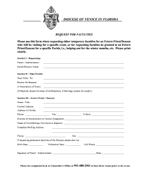 Fillable Online REQUEST FOR FACULTIES Fax Email Print - pdfFiller
