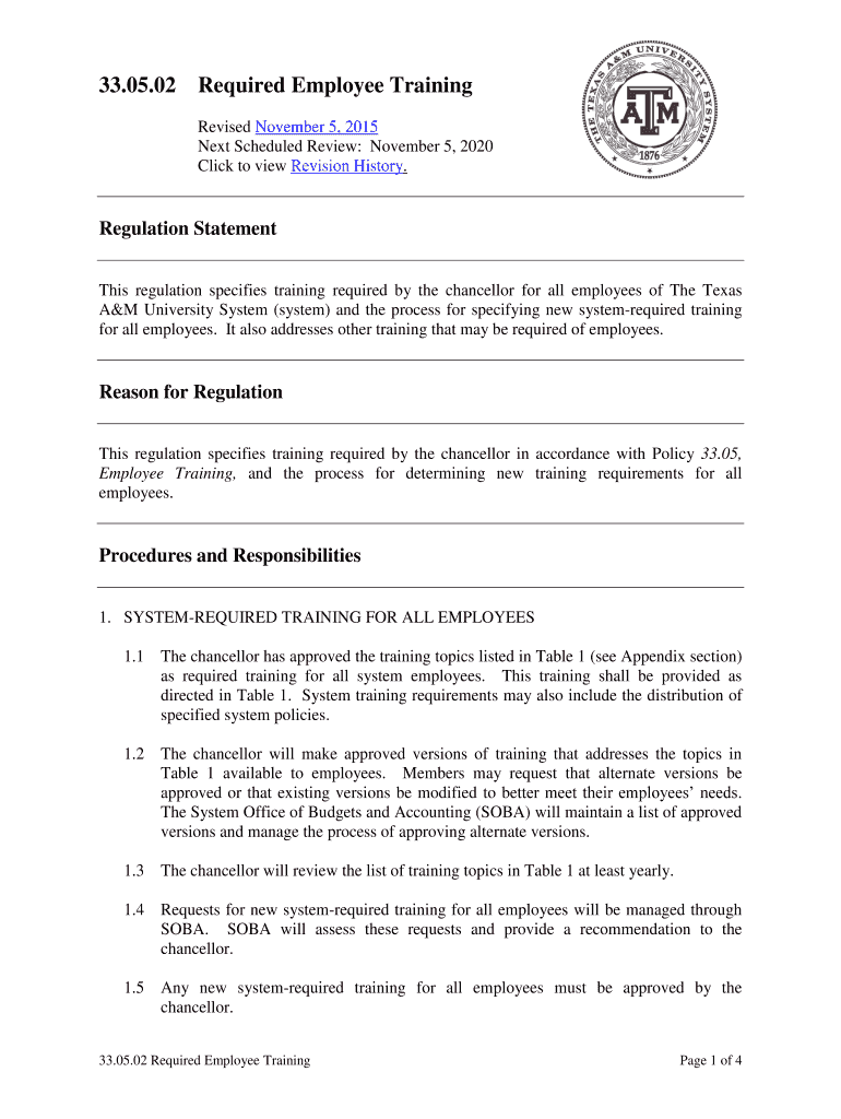 Fillable Online Required Employee Training Fax Email Print - pdfFiller