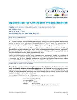 Fillable Online cccd CONTR. PREQUALIFICATION - cccd Fax Email Print ...
