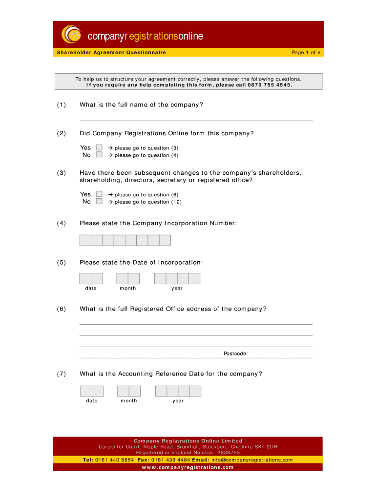 Fillable Online To help us to structure your agreement correctly ...