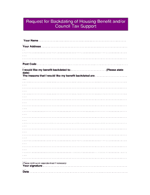 Fillable Online Backdate Request form.doc Fax Email Print - pdfFiller