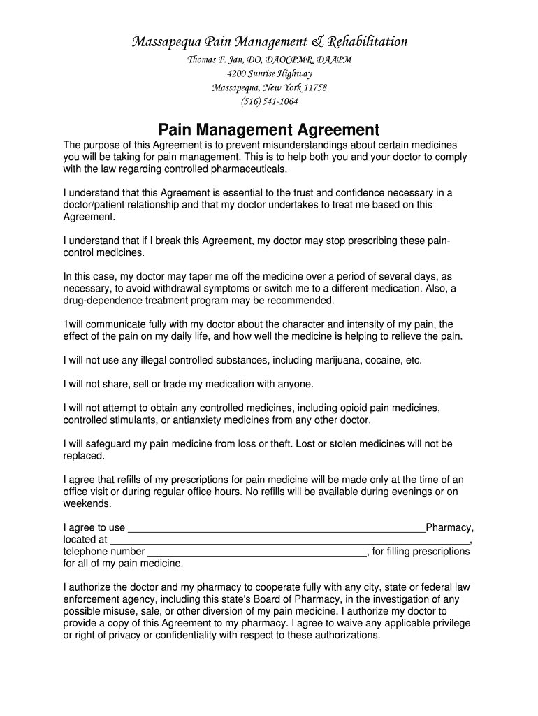 Fillable Online acoi Massapequa Pain Management amp Rehabilitation Pain ...
