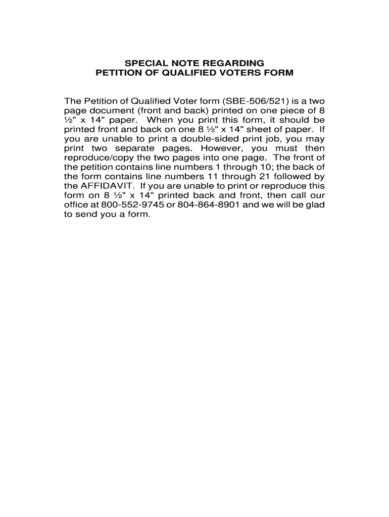 How to file a petition of voters in virginia: Fill out & sign online ...