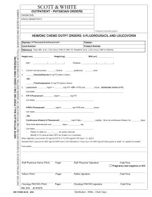 Fillable Online sw DOCTOR WRITING ORDER IS TO RECORD DATE AND TIME WITH ...