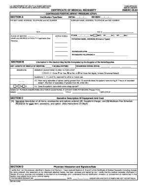 Fillable Online sw Bcertificateb of medical necessity dmerc 0302 ...